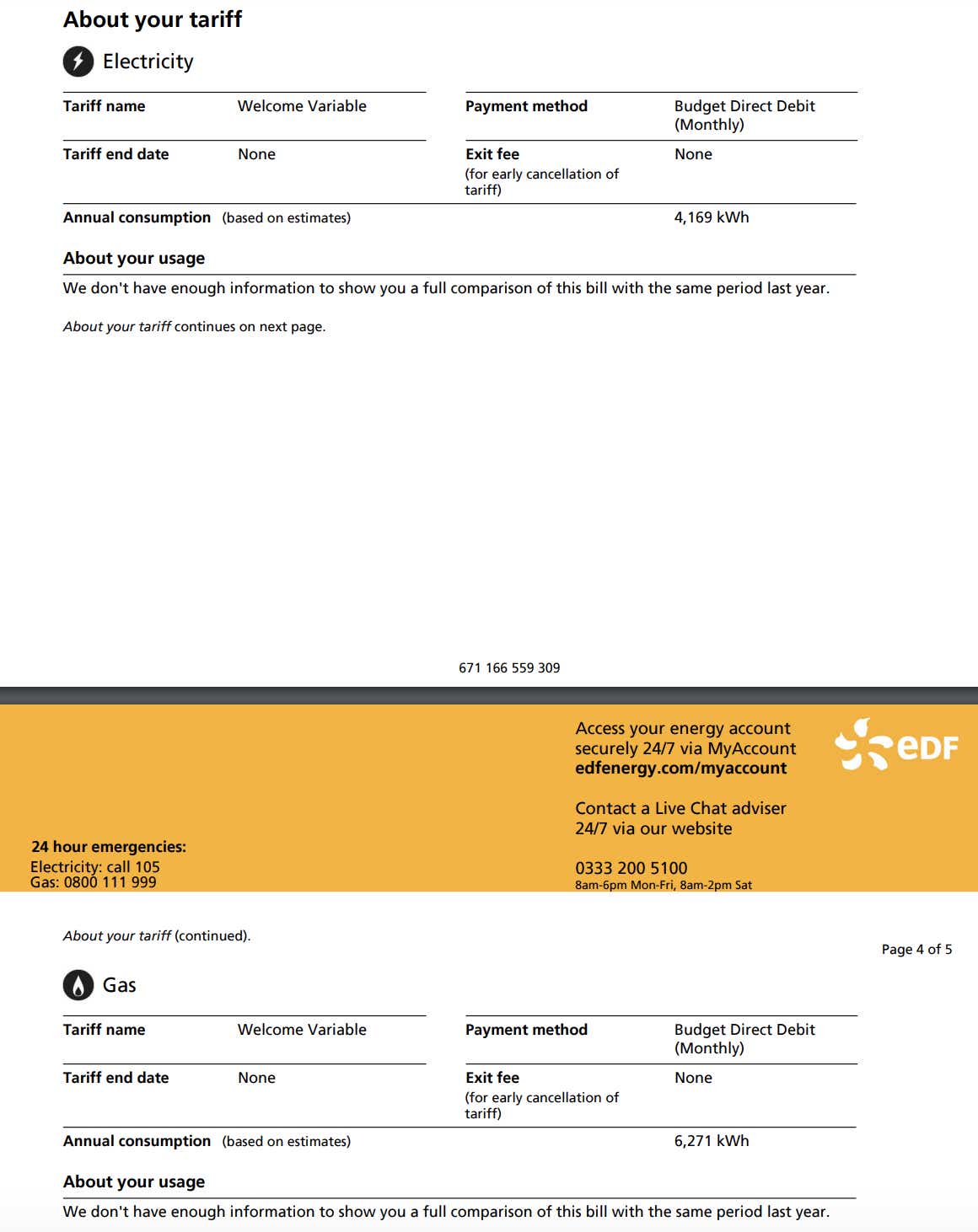 EDF Energy energy bill explained - Uswitch