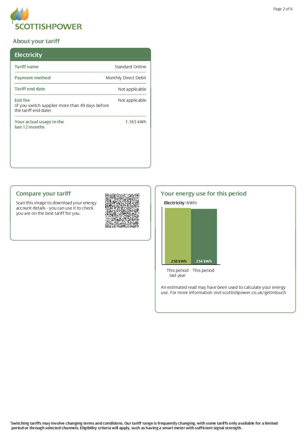 ScottishPower energy bill explained - Uswitch
