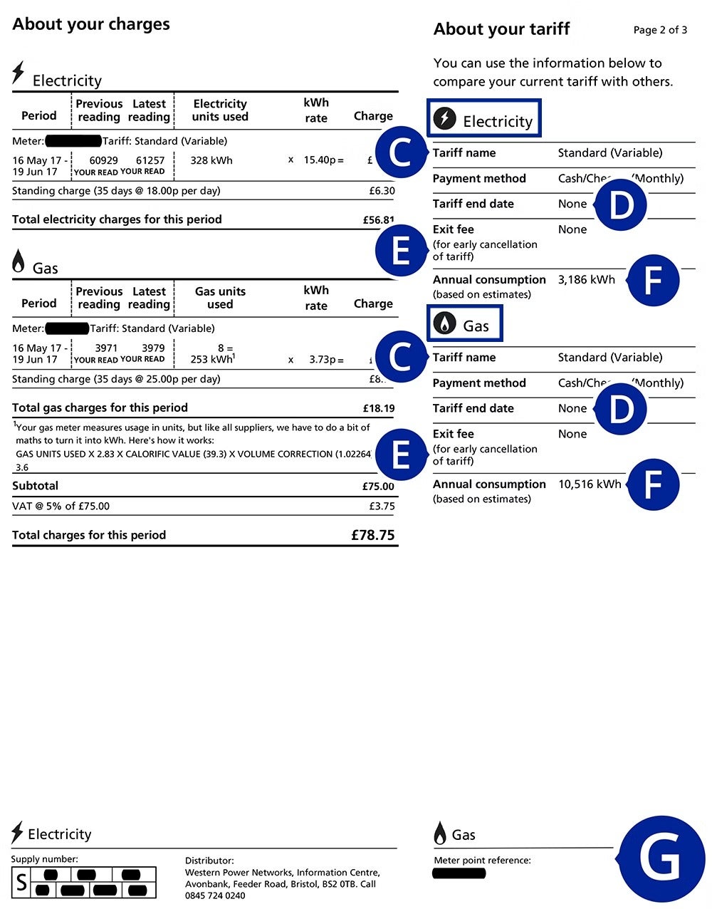 EDF Energy energy bill explained